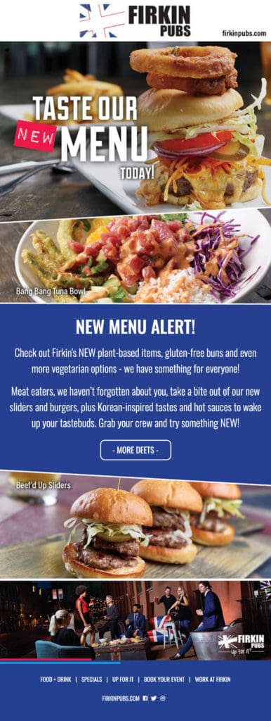 NEW MENU CAMPAIGN - CCS Creative